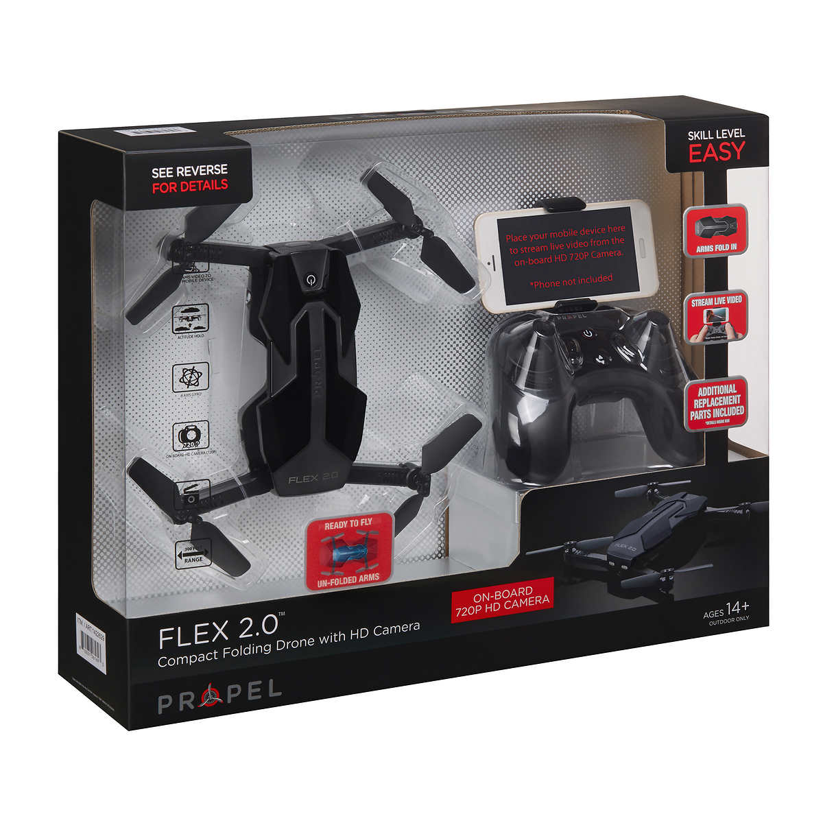 4 LOT! Propel FLEX 2.0 Folding RC Drone Blade Prop Propeller Guards Pr ...